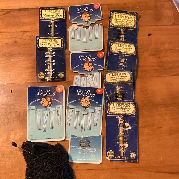 Vintage | Accessories | Vintage Delong Hair Pins Clinton Safety Pins ...